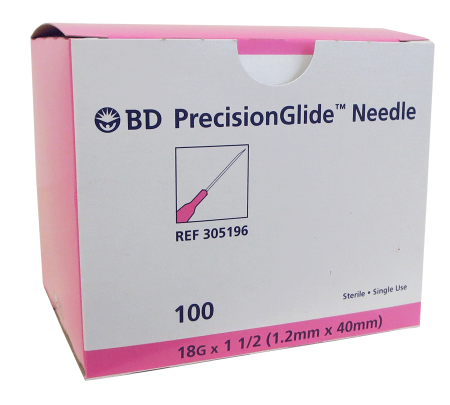 BD #305155 PrecisionGlide Needle, 22G x 1", Regular Bevel, Sterile, 10 ...