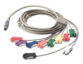Welch Allyn #SE-PC-AHA-CLIP / SE-PRO-600 10 Lead Patient Cable ...